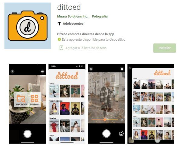 Dittoed: la app que te ayuda a posar en tus fotos