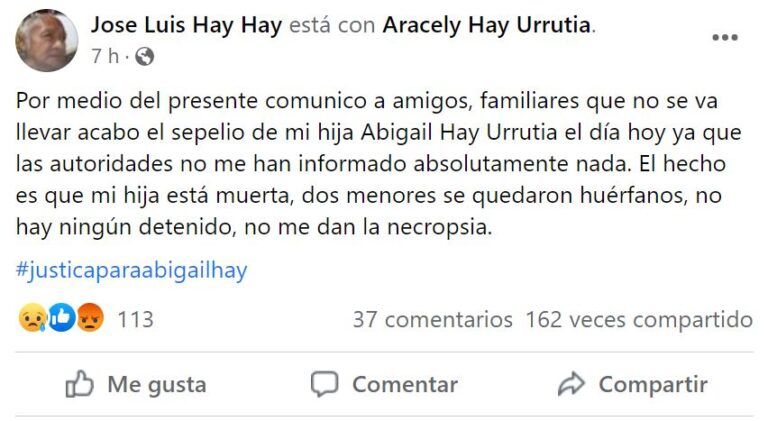 Abigail Hay Urrutia. Muere joven tras ser detenida en Oaxaca