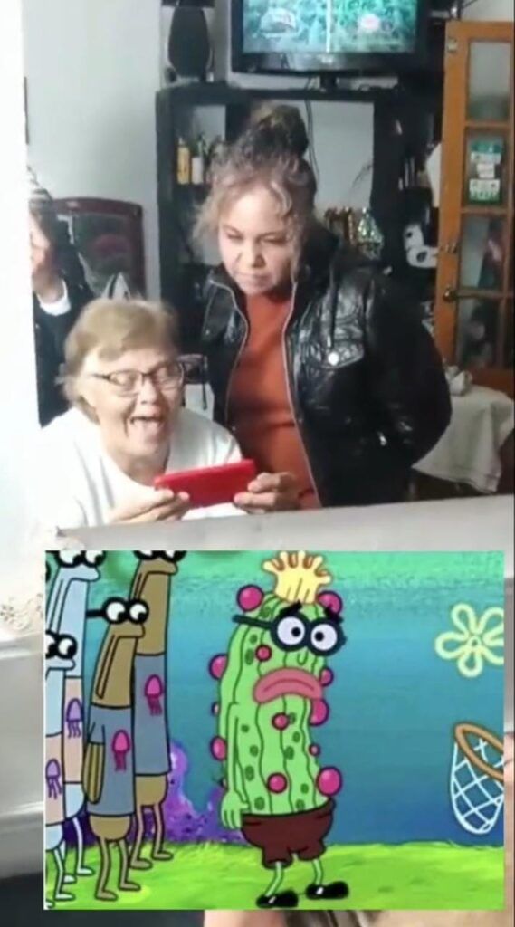 Abuelita reacciona al video íntimo de Babo y se hace viral